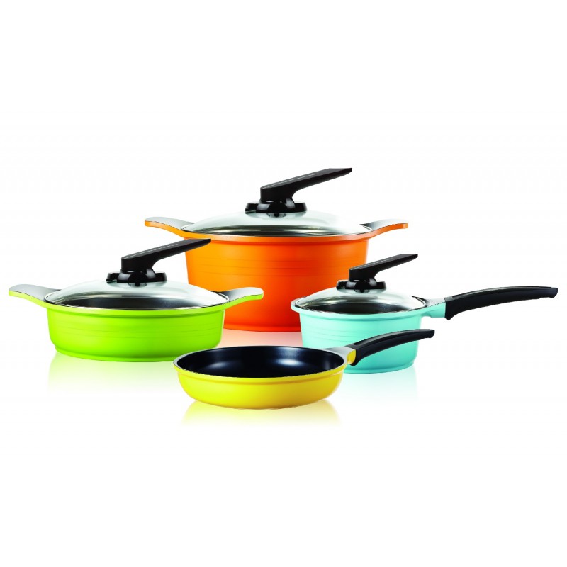 JUEGO DE OLLAS DE 7 PIEZAS NATURAL COLORES